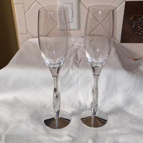 Nambe | Dining | Nambe Twist Fred Bould Champagne Glasses Set Of 2 ...